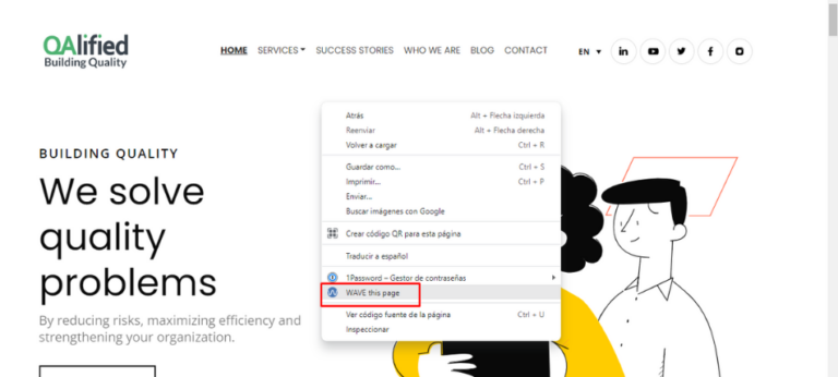 Accessibility Tests with WAVE Accessibility Evaluation Tool