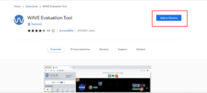 Accessibility Tests with WAVE Accessibility Evaluation Tool